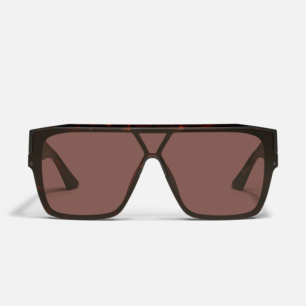 Quay Dark Tortoise Frame With Brown Lens - Tempo – Drift Clothing Co.